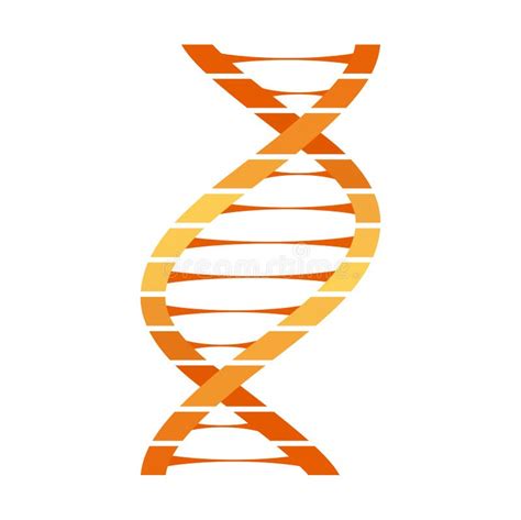 Genetic Code Twisted Dna Molecule Isolated Icon Stock Illustration