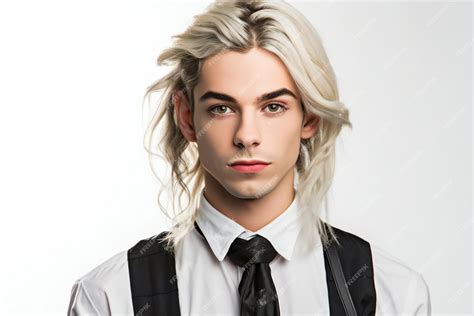 Premium Photo Portrait Of Handsome Young Man In Shirt And Tie