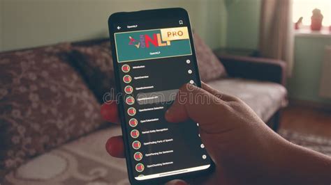 Opennlp Information Guide On Mobile Phone Screen Machine Learning Stock Video Video Of