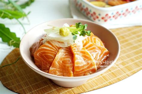 간장 연어장 만드는법 사케동 레시피