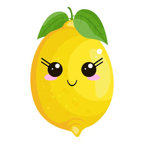 Funny Cartoon Cute Lemon Funny Face Stock Vector 5938843 Vector Art