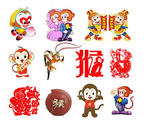 猴年卡通形象 素材中国sccnn