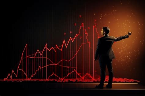 Businessman Pointing Arrow Graph Growing Corporate Premium Ai Generated Image
