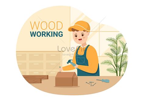목공 일러스트레이션 일러스트 무료 다운로드 Lovepik
