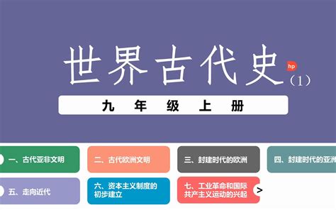 历史复习 九年级上册 世界古代史梳理 哔哩哔哩
