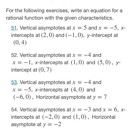 Solved For The Following Exercises Write An Equation For A