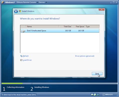 Microsoft Operating System Client Os Installation Of Windows 7 In Vmware Server