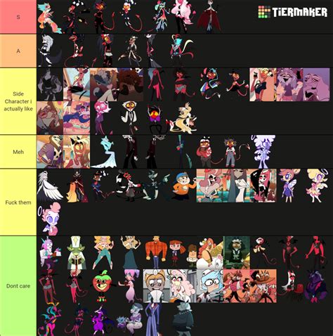 Helluva Boss Complete Character Tier List Tier List Community Rankings