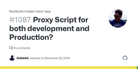 Proxy Script For Both Development And Production · Issue 1087 · Facebookcreate React App · Github