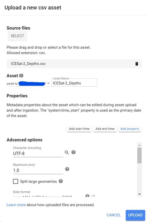 Uploading A Table In CSV Format Containing Coordinates To Google Earth