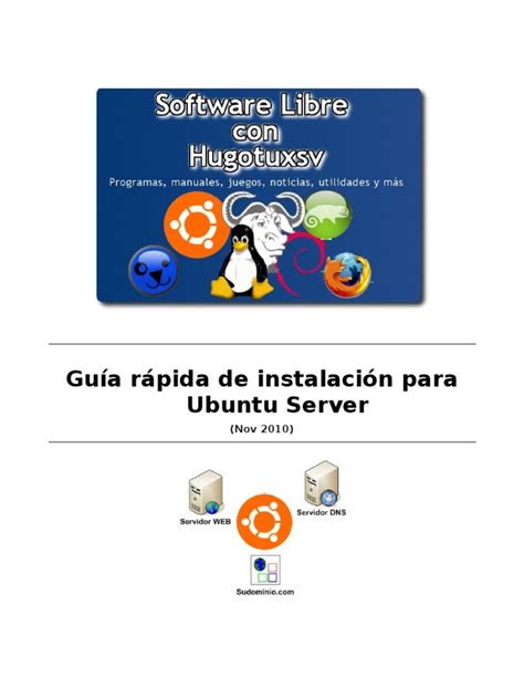 Guía Rápida De Instalación Para Ubuntu Server Pdf Servidor