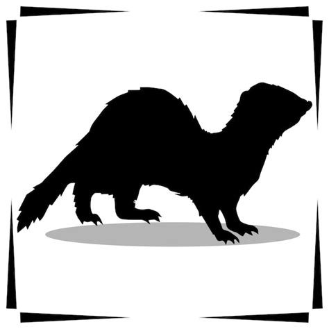 Frettchen Silhouette Illustrationen Frettchen Silhouette Symbol Premium Vektor