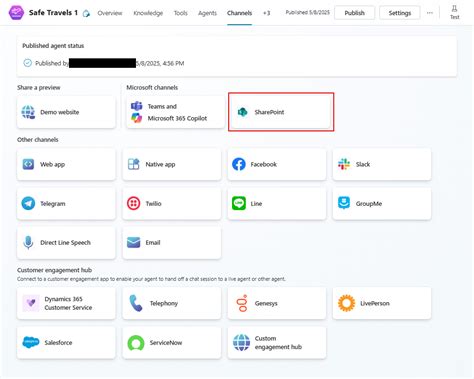 Publish An Agent To Sharepoint Microsoft Copilot Studio Microsoft Learn