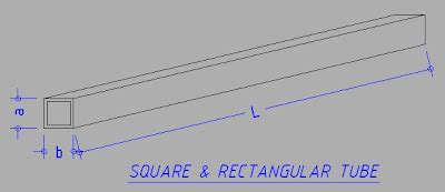 Gambar Teknik Pipa Persegi Squar Rectangular Tube