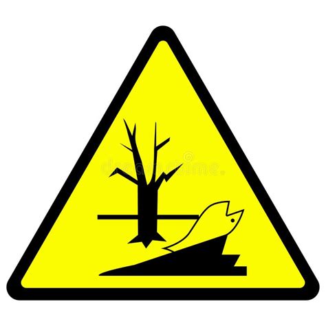 Environmental Hazard Symbolisolated Environment Danger Icon On Yellow