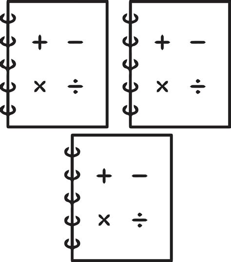 Maths Workbook With Cover Full Of Specific Mathematical Operations 14972364 Vector Art At Vecteezy