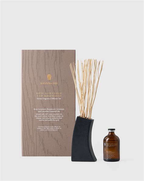 Rose Geranium And Rosewood Home Fragrance Diffuser Set Banyan Tree