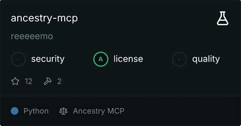 Github Reeeeemo Ancestry Mcp Ancestry Mcp Server Made With Python That Allows Interactability