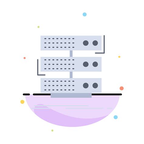 Server Storage Rack Database Data Flat Color Icon Vector 14716096