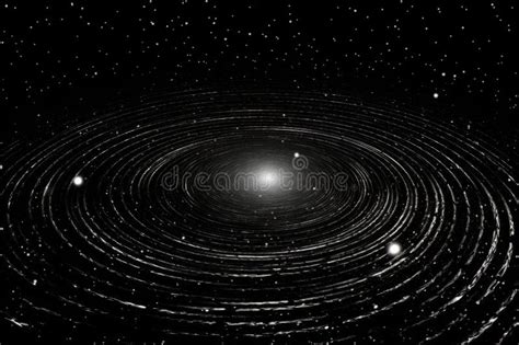 Exploring The Cosmic Abyss Technical Drawing Of Star Orbits Around A