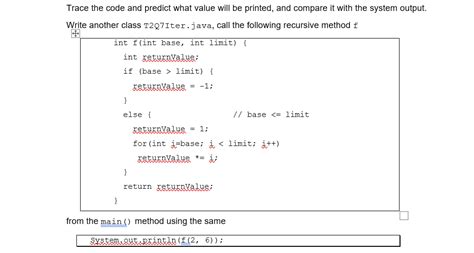 Solved Trace The Code And Predict What Value Will Be