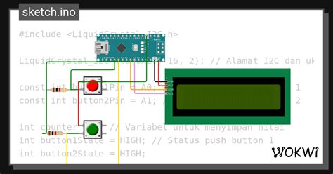 Push Button 2 Wokwi Esp32 Stm32 Arduino Simulator