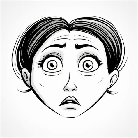 Horrified Face Drawing