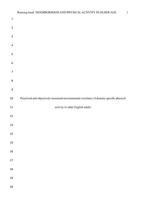 Pdf Perceived And Objectively Measured Environmental Correlates Of Domain Specific Physical