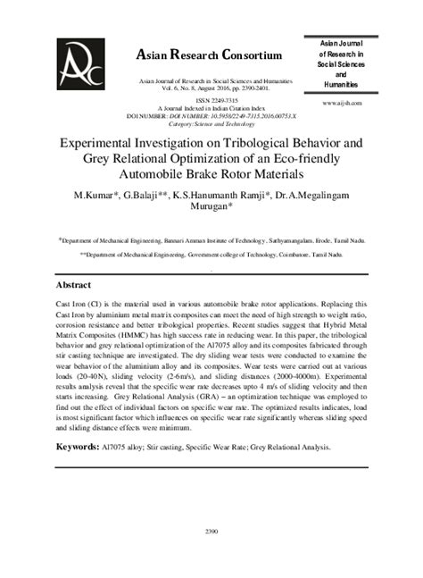 Pdf Experimental Investigation And Analysis On Effect Of Fiber