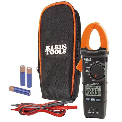 Klein Tools 400 Amp Ac Auto Ranging Digital Clamp Meter Cl110 The