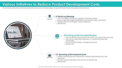 Various Initiatives To Reduce Product Development Costs Strategic Product Planning