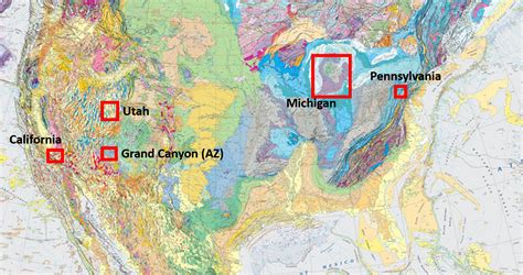 Geologic Map Of North America Physical Geology Laboratory