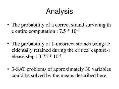 Ppt Solution Of A 20 Variable 3 Sat Problem On A Dna Computer Powerpoint Presentation Id 5480574