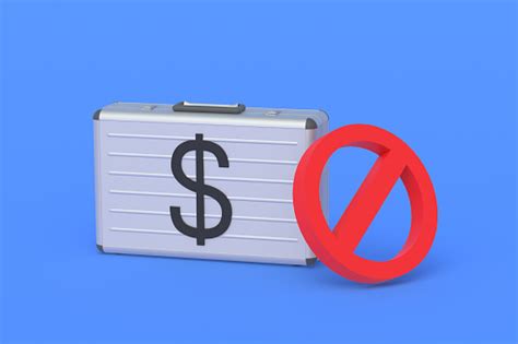 금융 제재 돈을 몰수 은행 계좌 체포 송금 금지 불법 소득 트랜잭션이 동결되었습니다 금지 기호 근처에 달러 기호가있는 가방 3d 렌더 3차원 형태에 대한 스톡 사진 및 기타