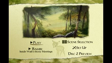 Bambi Special Edition 2005 Platinum Collection Dvd Menu Disc 1