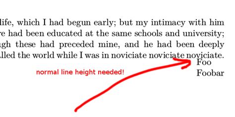 Right Alignment Of Two Left Ragged Lines Tex Latex Stack Exchange