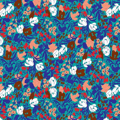 Floral Seamless Pattern On Master Background Modern Floral Pattern Elegant Premium Ai