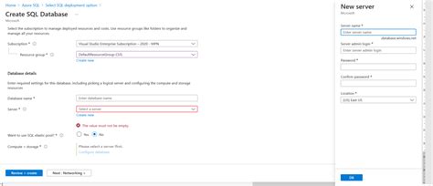 Create Azure Sql Server And Sql Database In Azure By Orionlab Apr