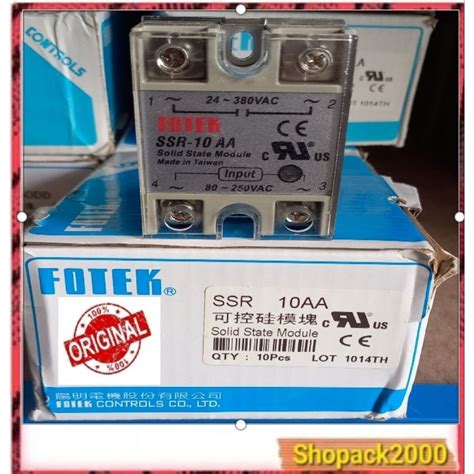 Ssr 10aa Solid State Relay 10Ampere AC Control AC Single Phase Shopee Malaysia