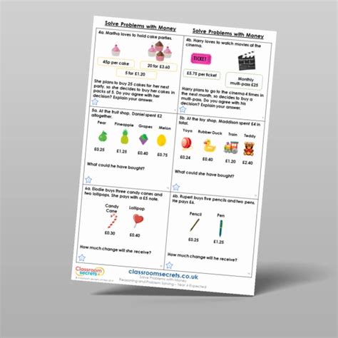 Year 4 Solve Problems With Money Reasoning And Problem Solving Resource