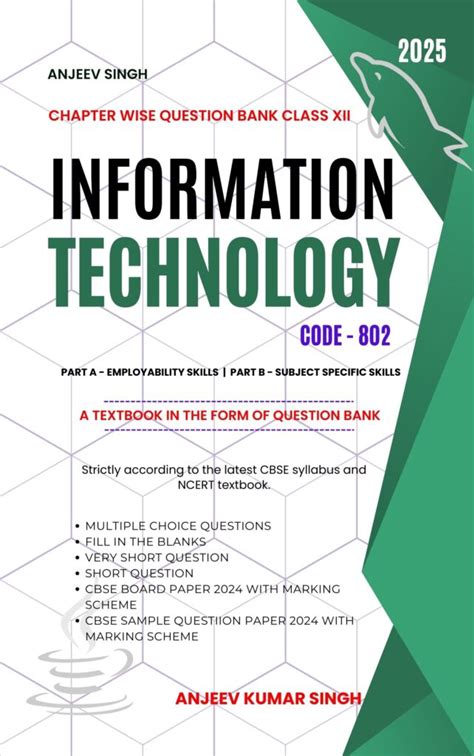 Cbse Class 12 Information Technology Code 802 Chapter Wise Question Bank With Answer Book Order