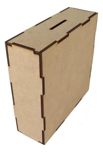 Alcancía De Madera Mdf 15 Piezas 20x5x20 Sin Ventanilla Natural Mdf