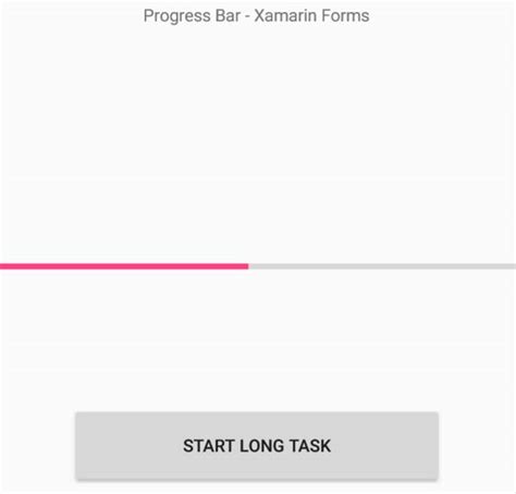 XAML Progress Bar In Xamarin Forms