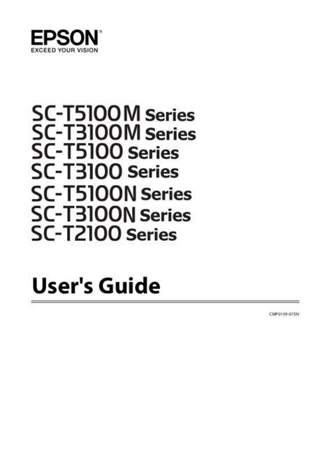 User Manual Epson Surecolor Sc T English Pages