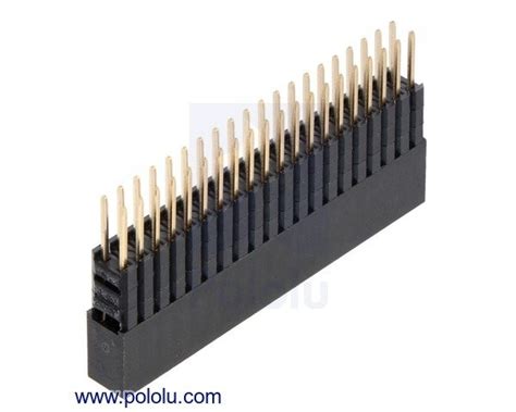 stackable 0 100″ female header with extra 0 3″ spacer 2x20 pin