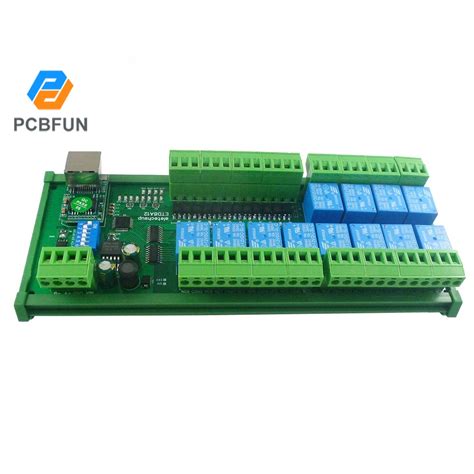 Pcbfun Modbus Rtu Tcpip Network Controller Plc Expansion Board 12v 24v