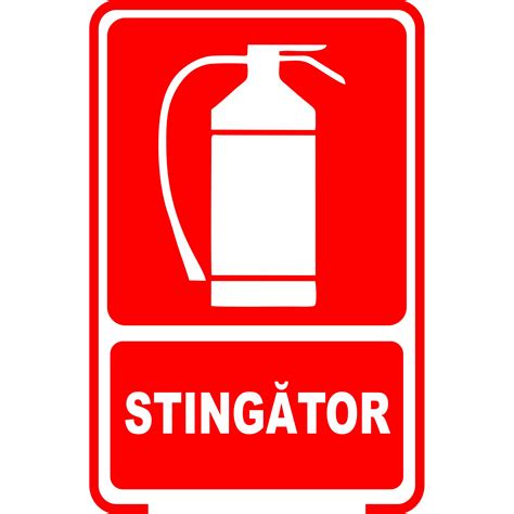 Semn Indicator Stingator Placa Aluminiu 10x15 Cm Emag Ro