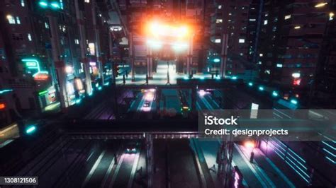 미래의 미래지향적인 도시를 날아다니는 자동차 미래의 도시를 볼 수 있습니다 3d 렌더링 도시에 대한 스톡 사진 및 기타 이미지 Istock