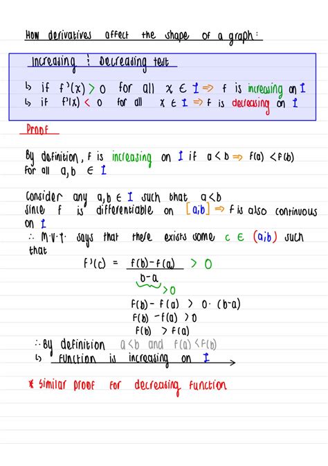 Engineering Math 115 Max And Min Values Mean Value Theorem Derivatives