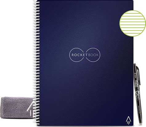 Rocketbook Smart Reusable Notebook Lined Eco Friendly Notebook With 1 Pilot Frixion Pen And 1